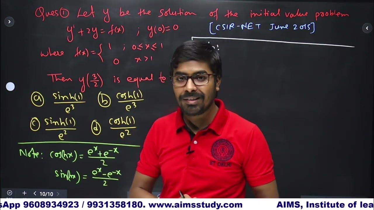 CSIR-NET June 2015 ODE imp. Question | ODE | CSIR-NET | Parimal Sir(M.Sc. IIT-Delhi, GATE) # ...