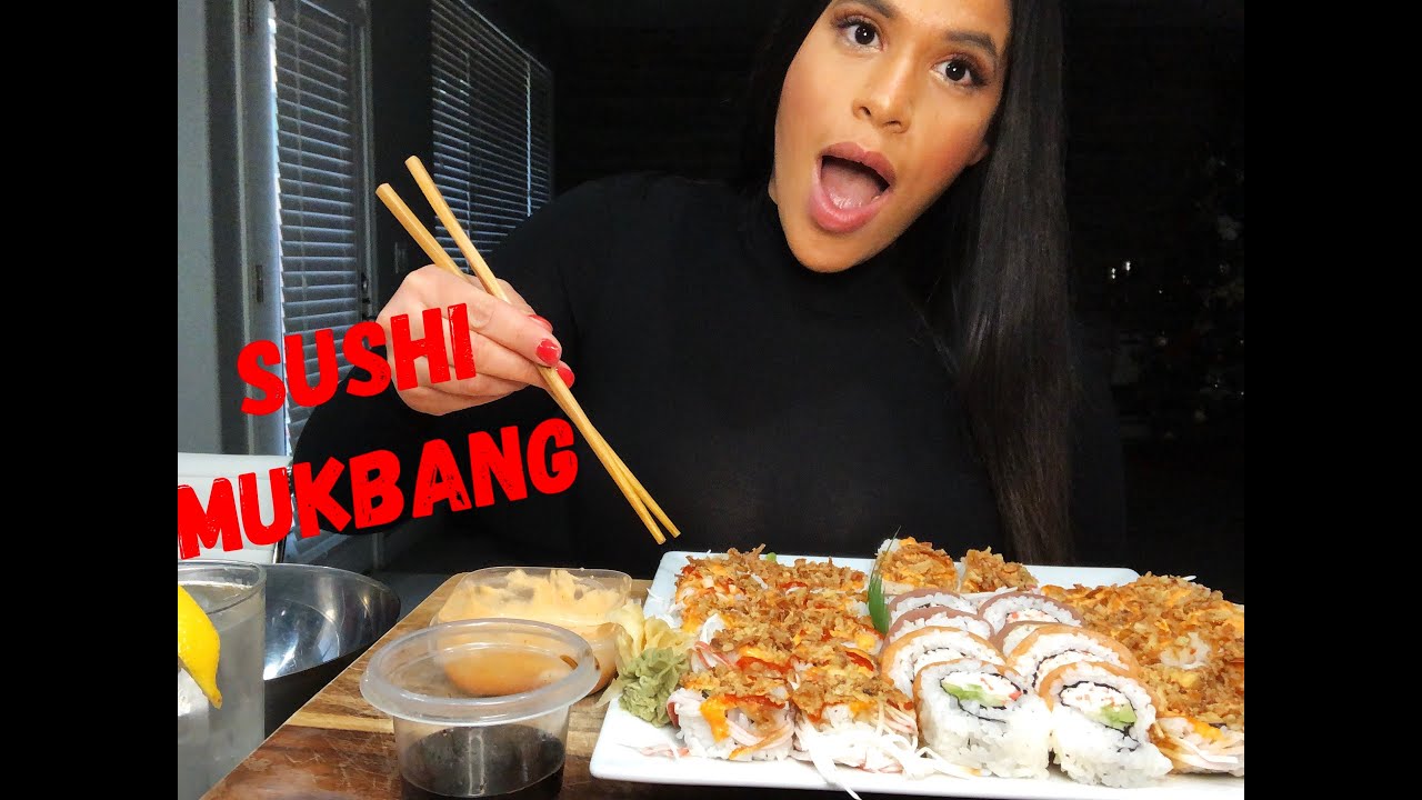 ***SUSHI MUKBANG*** + story time - YouTube