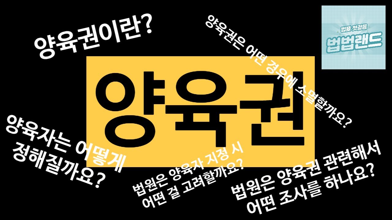 양육권에 대한 궁금증 설명해드립니다 양육권 정의부터 양육권 관련 조사까지 기본개념 잡으세요 양육권 양육권소송 양육권