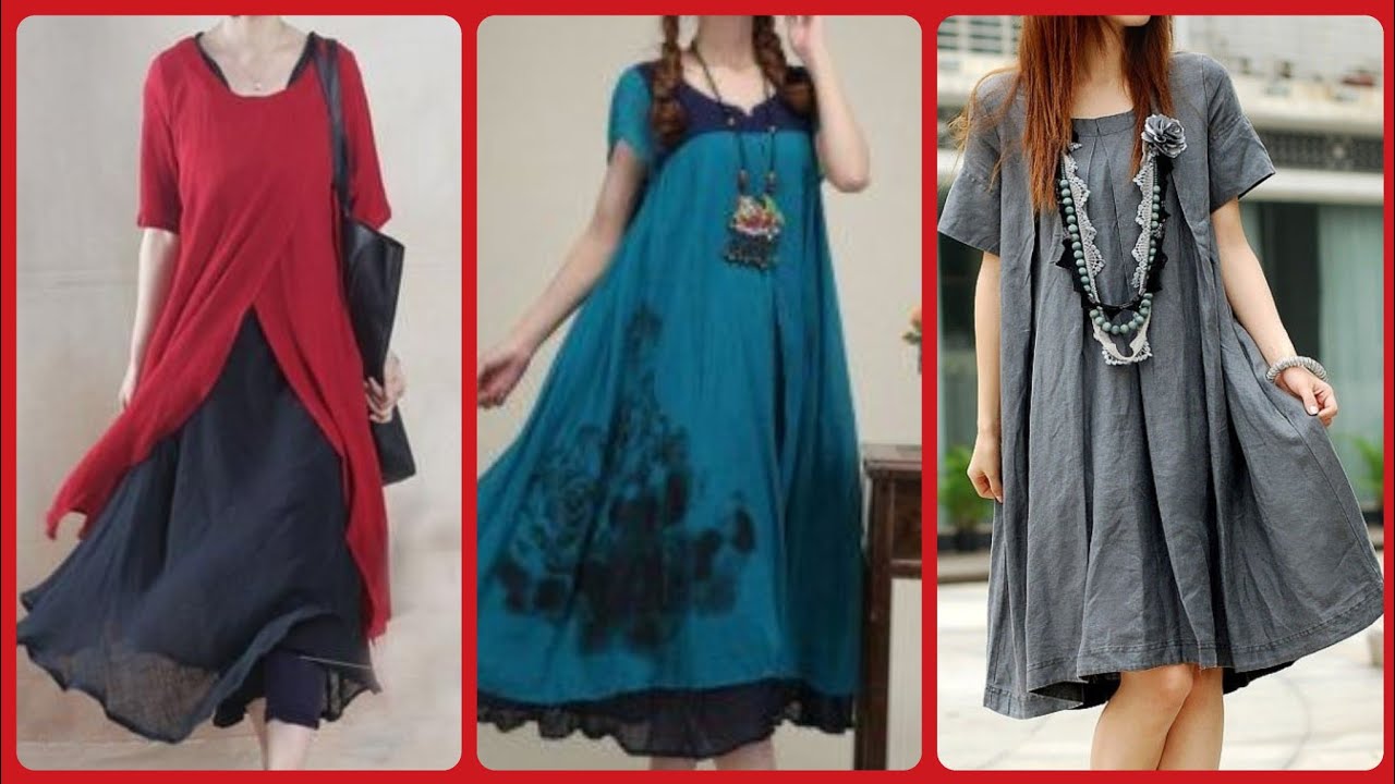 gorgeous teenagers midi a-line dresses designing ideas - YouTube