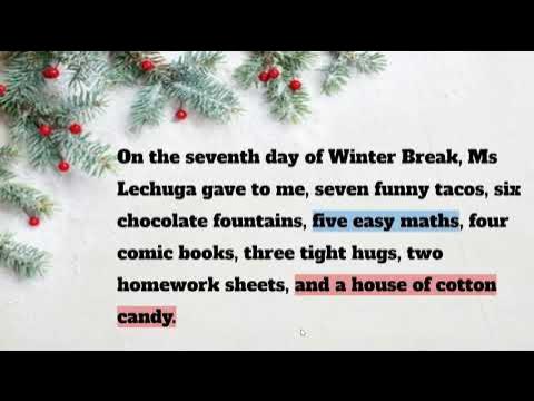 Twelve days of Winter Break 2022-2023 - YouTube