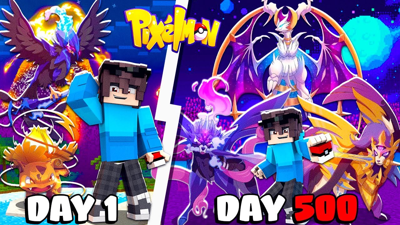 Tóm tắt 500 Ngày Minecraft Pixelmon Ultra Fusion Sinh Tồn Siêu Khó ...