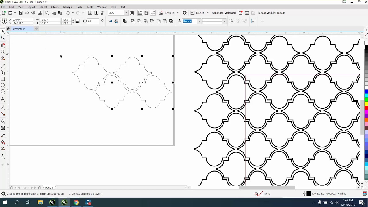 Corel Draw Tips And Tricks Make This Pattern From Scratch Part 2 Youtube