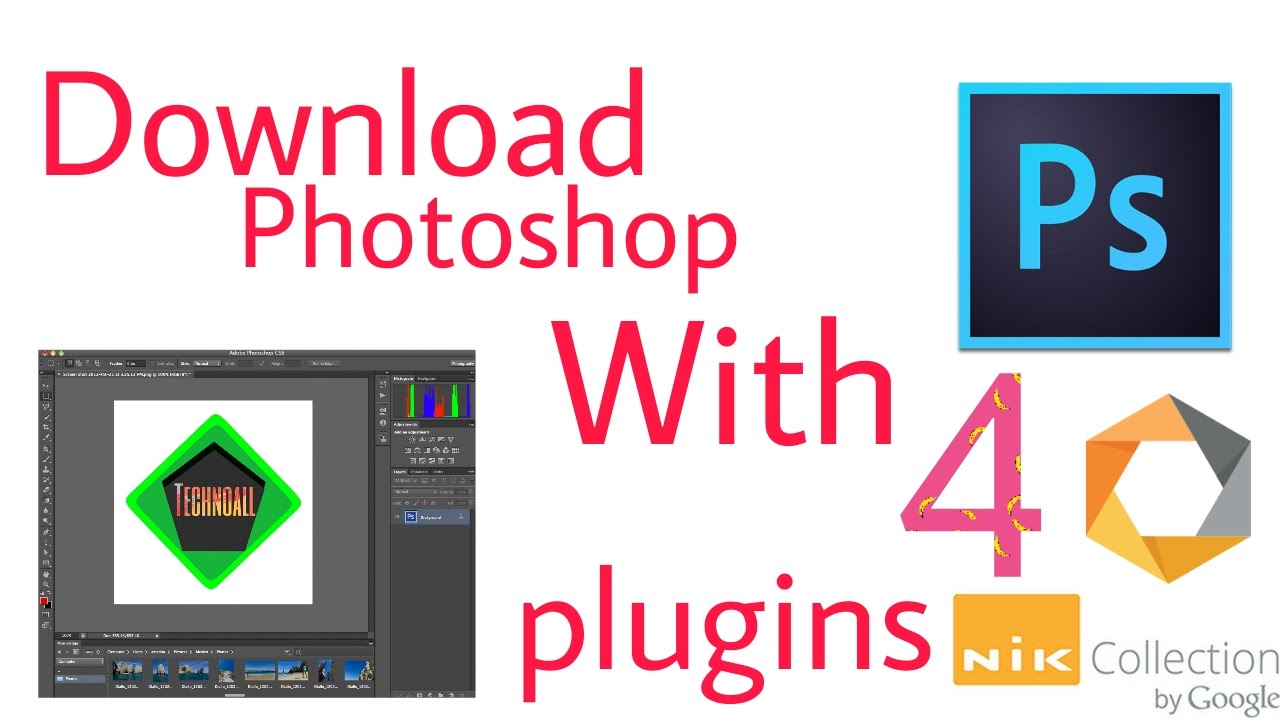 Download photoshop cc only 375mb with 4 plug in like nik collection etc ...