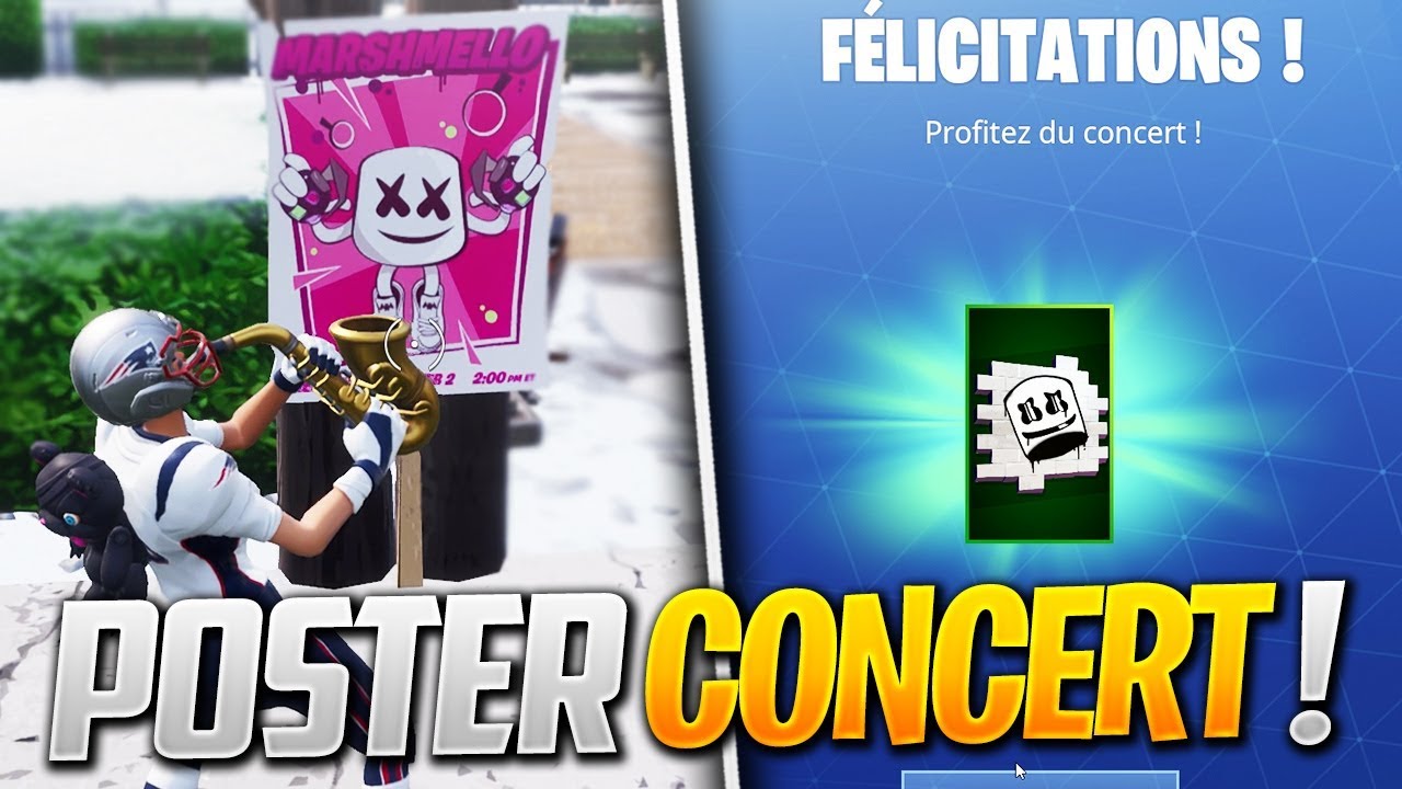 "TROUVER un POSTER du CONCERT" sur FORTNITE ! (Défis du Concert) - YouTube