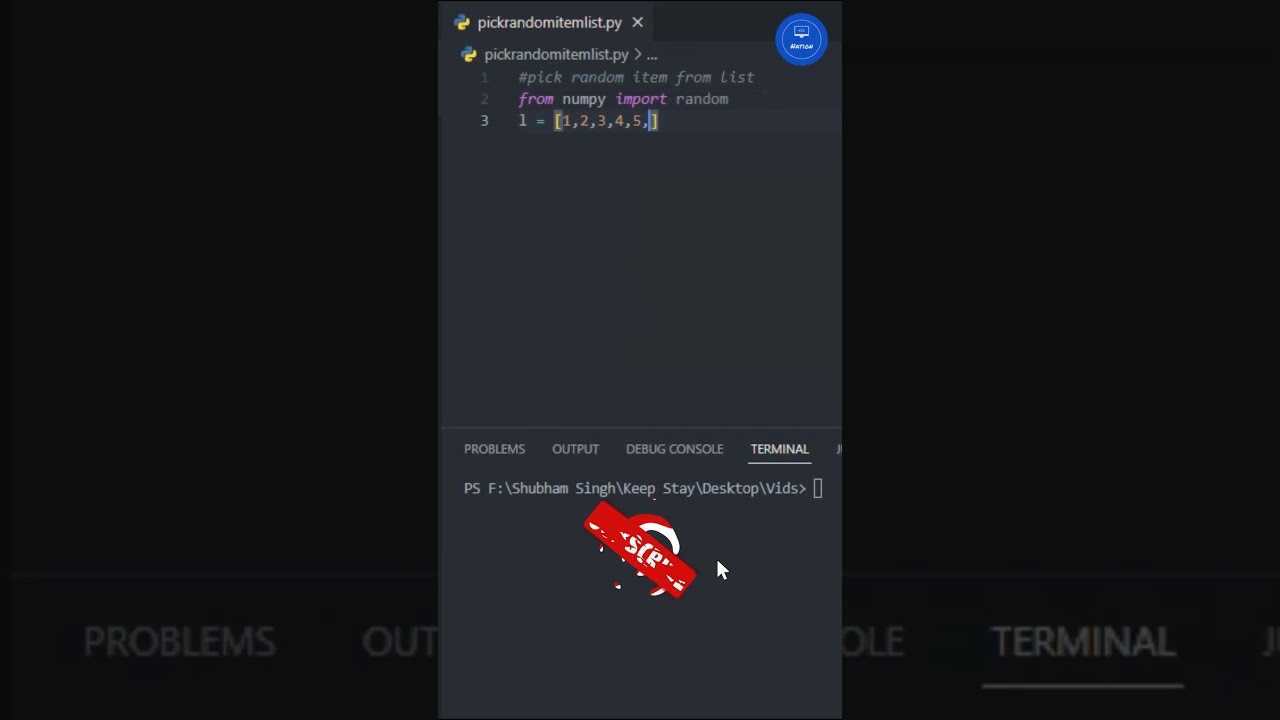 Choose A Random Number From List In Python shorts short YouTube Choose A Random Number From List In Python shorts short YouTube