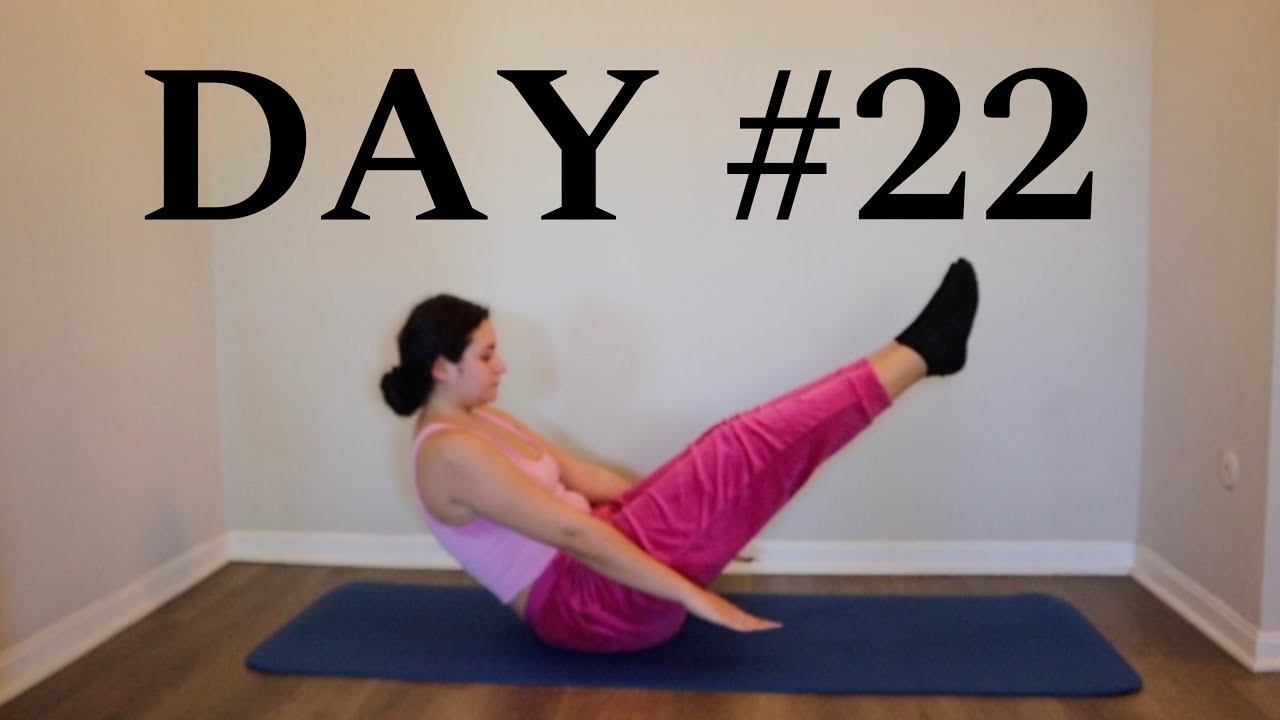 Day #22 Pilates Beginner 30 Day Workout Challenge At Home No Equipment ...