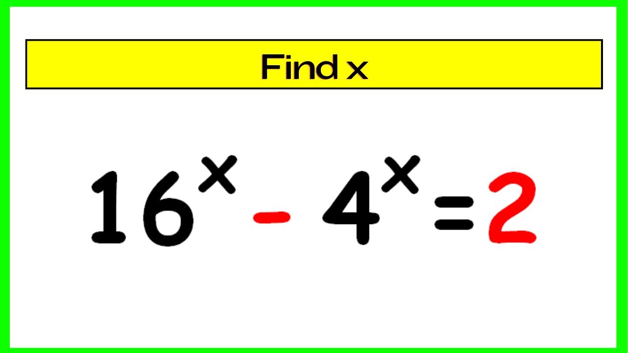 🔴Nice Exponent Problem | Find the Value Of X - YouTube