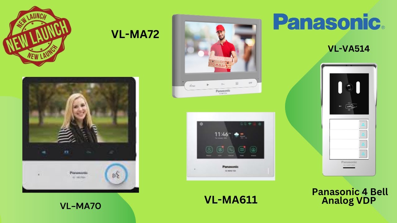 PANASONIC 4 BELL ANALOG VDP VL-VA514 Launched with 4 screen options and ...