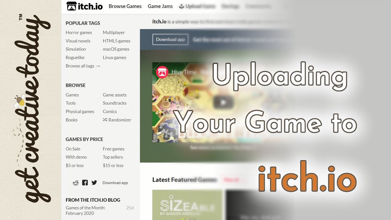 Get Creative Today with itch.io - uploading your game - YouTube