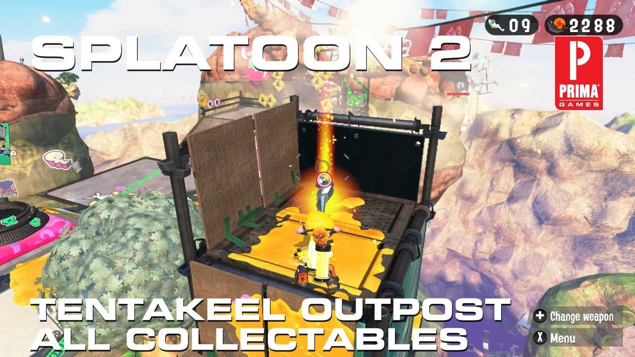 Splatoon 2: Tentakeel Outpost Collectables - YouTube