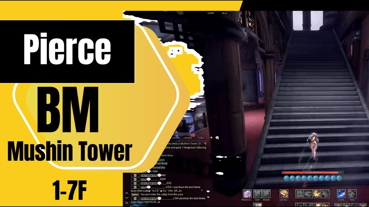 Pierce BM - Mushin Tower 1-7F [Blade and Soul NEO NA] - YouTube