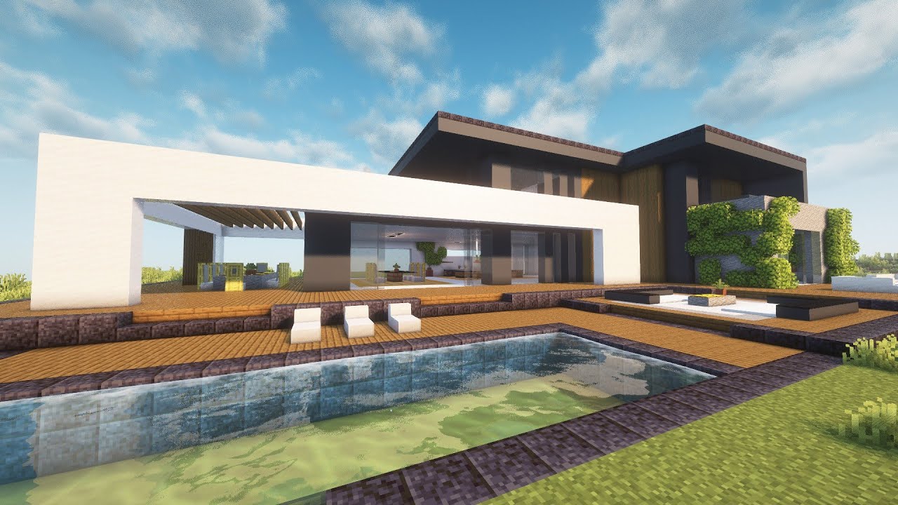 Minecraft | How to Build a Modern House Tutorial #11 - YouTube
