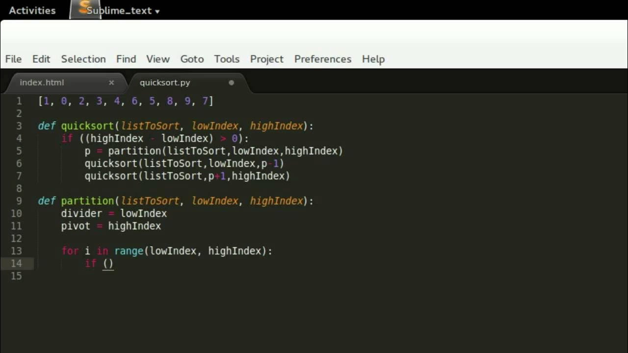 The quicksort algorithm coded live in Python - YouTube