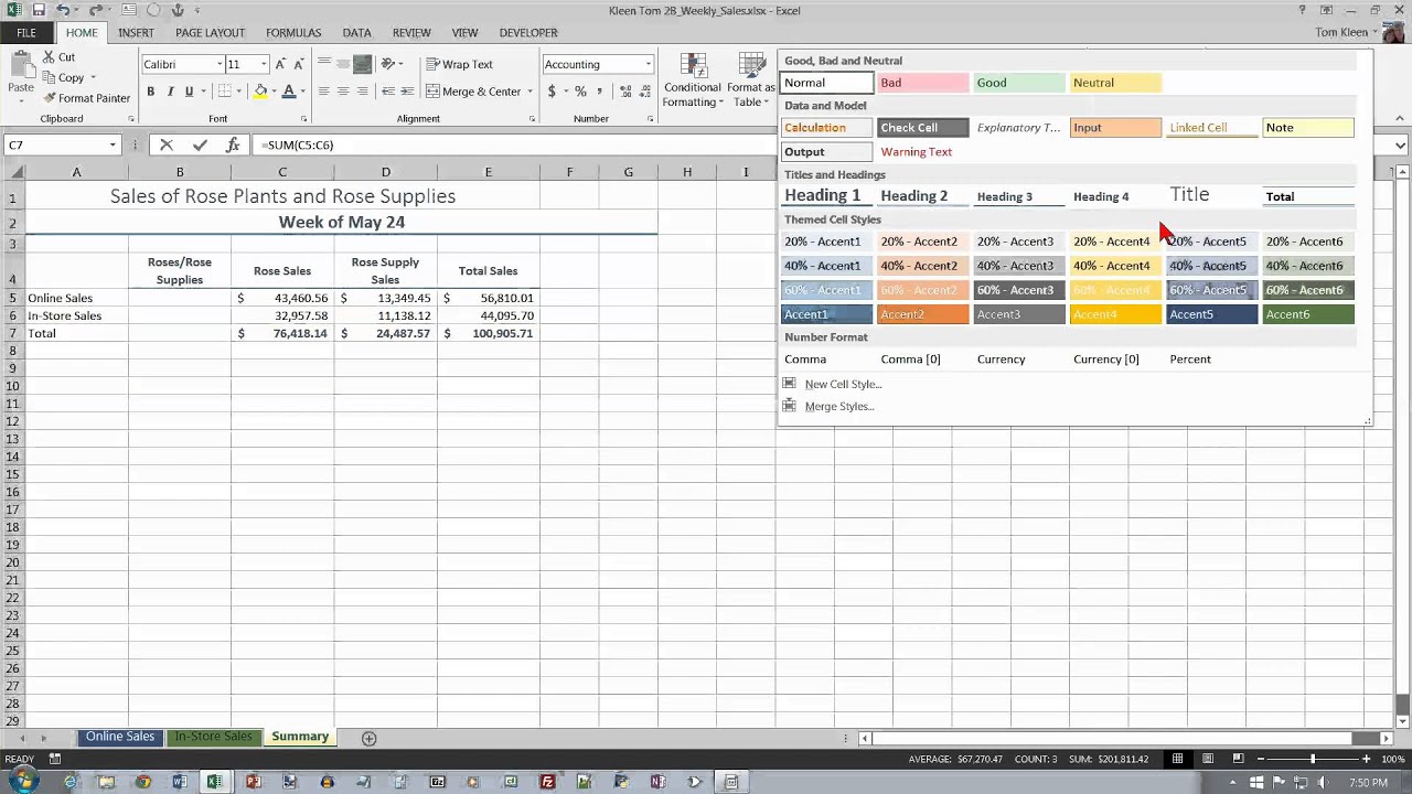 Excel 2013, Go! Project 2B, part 2 of 2 - YouTube