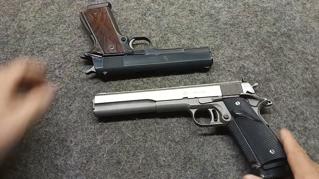 권총 리뷰 : AMT 1911 Hardballer Long Slide 7인치 총열 45구경 싱글 액션 권총을 소개합니다 ...