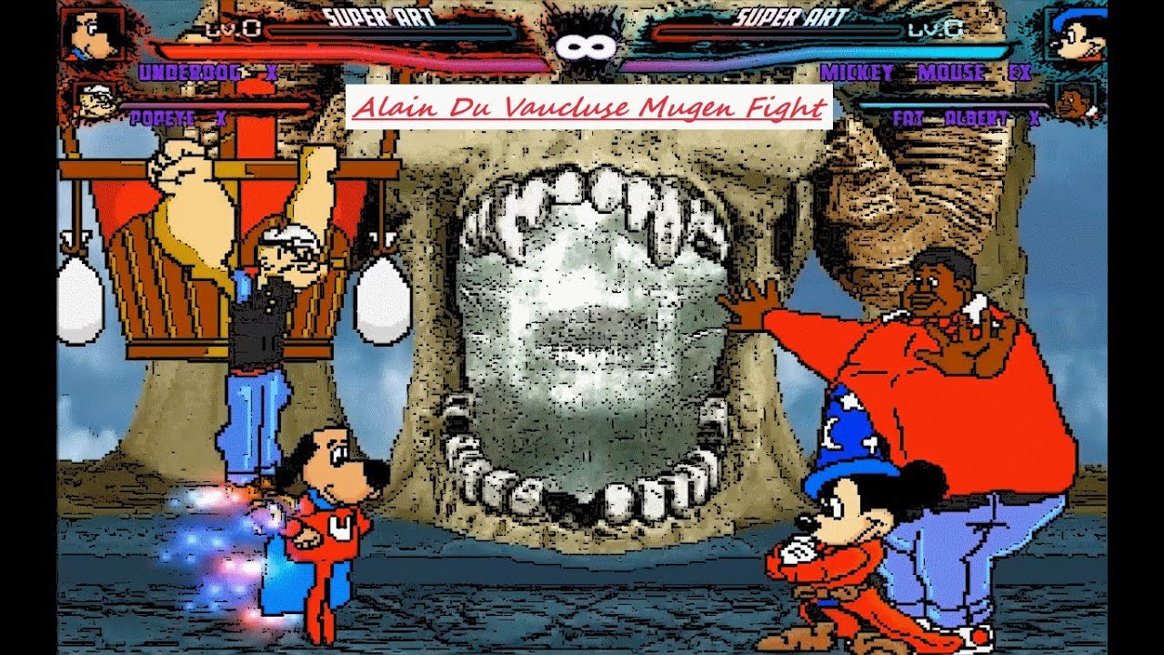 Mugen : Underdog X & Popeye X Vs Mickey Mouse X & Fat Albert X (Request ...