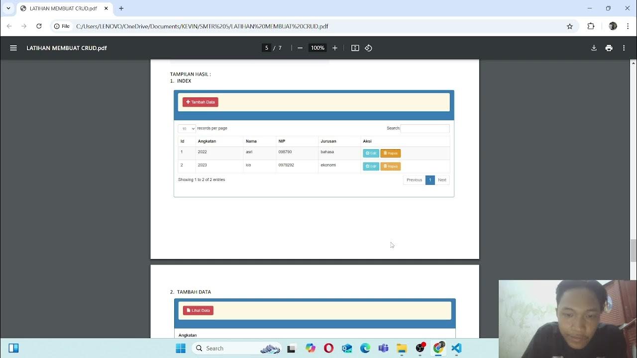 LATIHAN MEMBUAT CRUD - YouTube