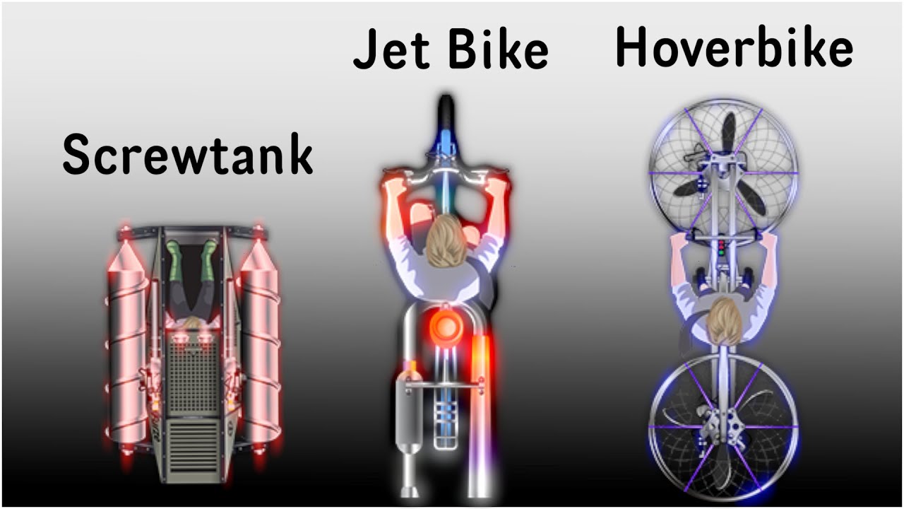 Racing with the new Nitro Type cars (Screwtank, Jet Bicycle, Hoverbike ...