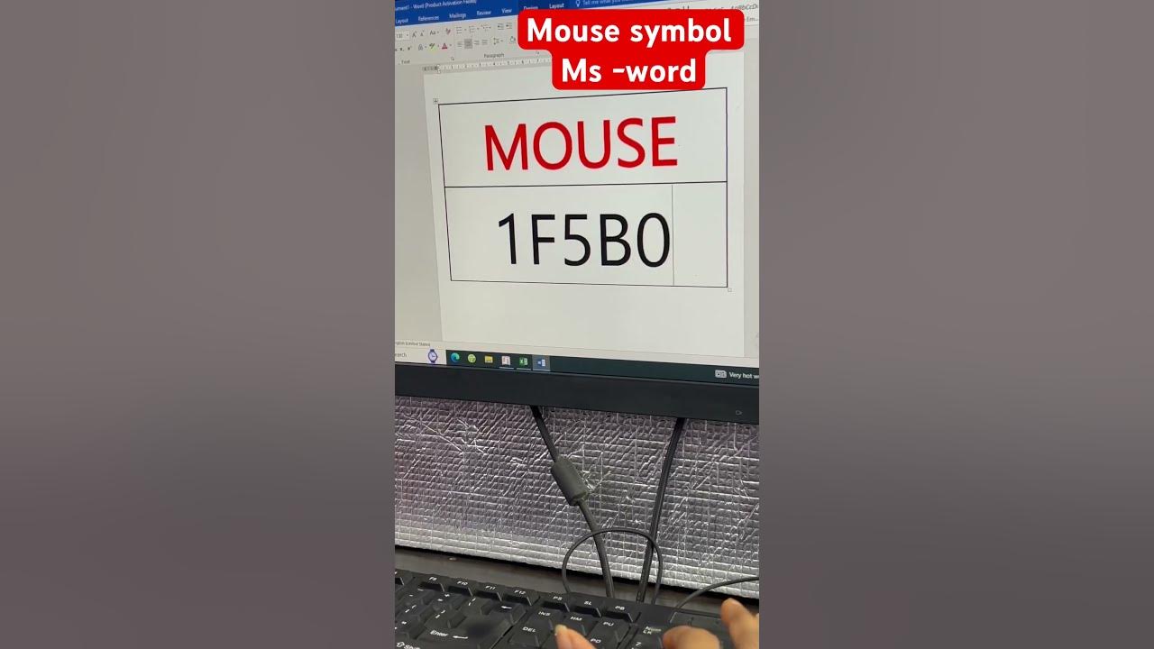 Mouse symbol in ms word #msoffice #microsoftword #msword #computer #education #tricks @YouTube ...