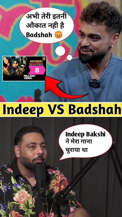 WTF😱Ye kab huaa | Badshah VS Indeep Bakshi #trending #youtubeshorts #shorts #short #youtube #rap ...