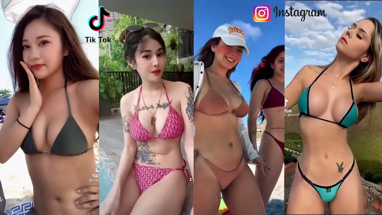 Dance Challenge of Pretty Bikini Girls on Tiktok and Reels No.1 l Bikini Dance - YouTube