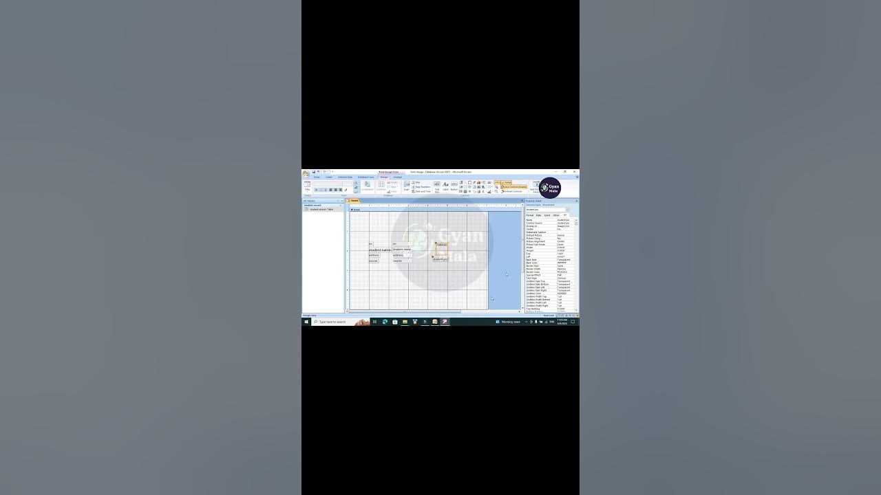 #1 Introduction To Form Design , Add Command Button #msaccess #shorts - YouTube