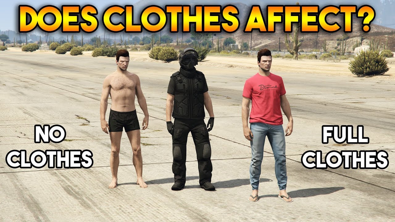 GTA 5 ONLINE : NO CLOTHES VS FULL CLOTHES VS LIGHT CLOTHES (DOES IT ...