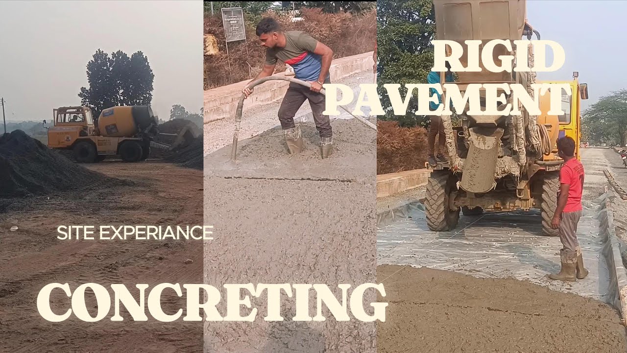 How Concrete Roads Are made | Rigid Pavement | PQC | Concreting on road ...