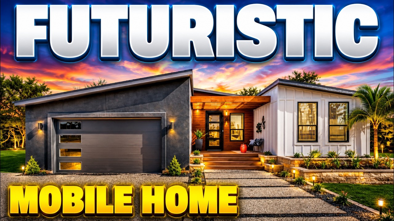 MOST FUTURISTIC triple wide mobile home I've toured! Prefab House tour ...
