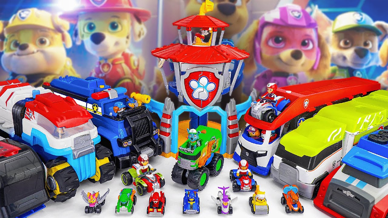 Unboxing Paw Patrol Vehicles Toys | Dino Rescue HQ Tower Set | Dino ...