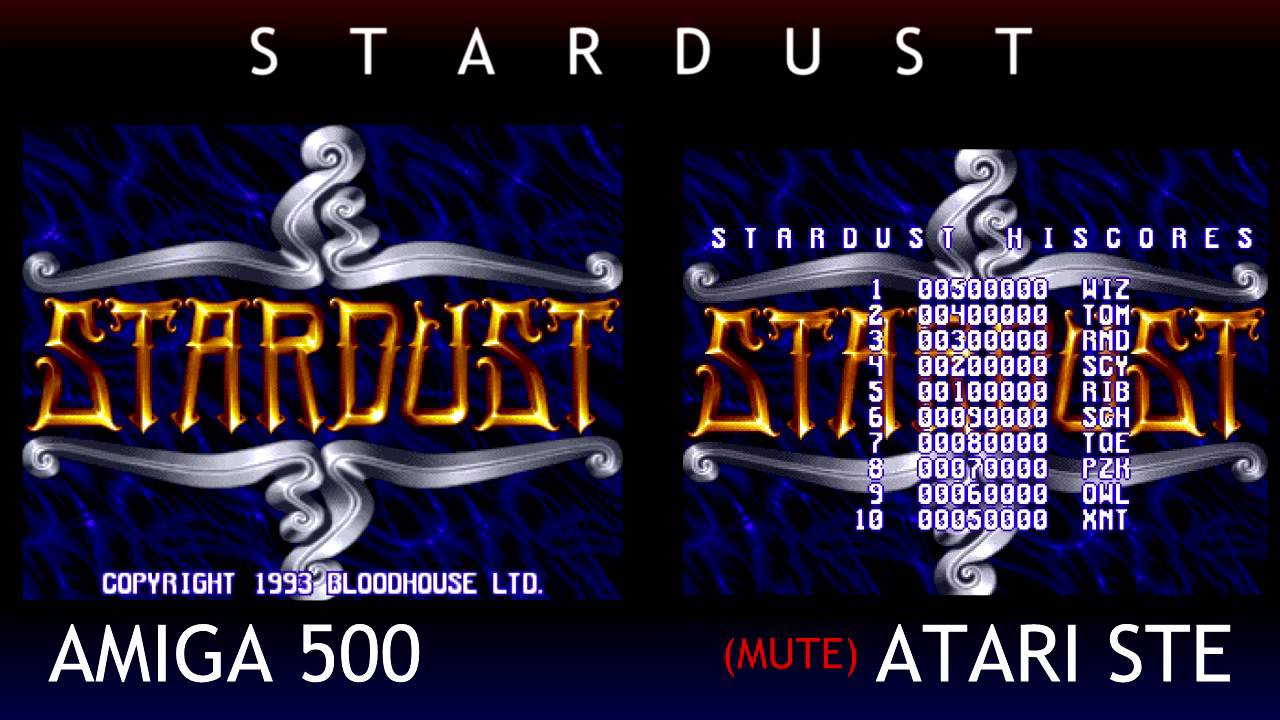 Amiga 500 V Atari STE - Stardust - YouTube