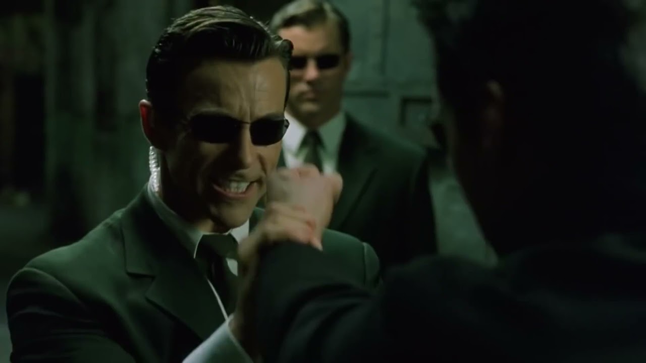 Neo vs Agents The Matrix opening - YouTube