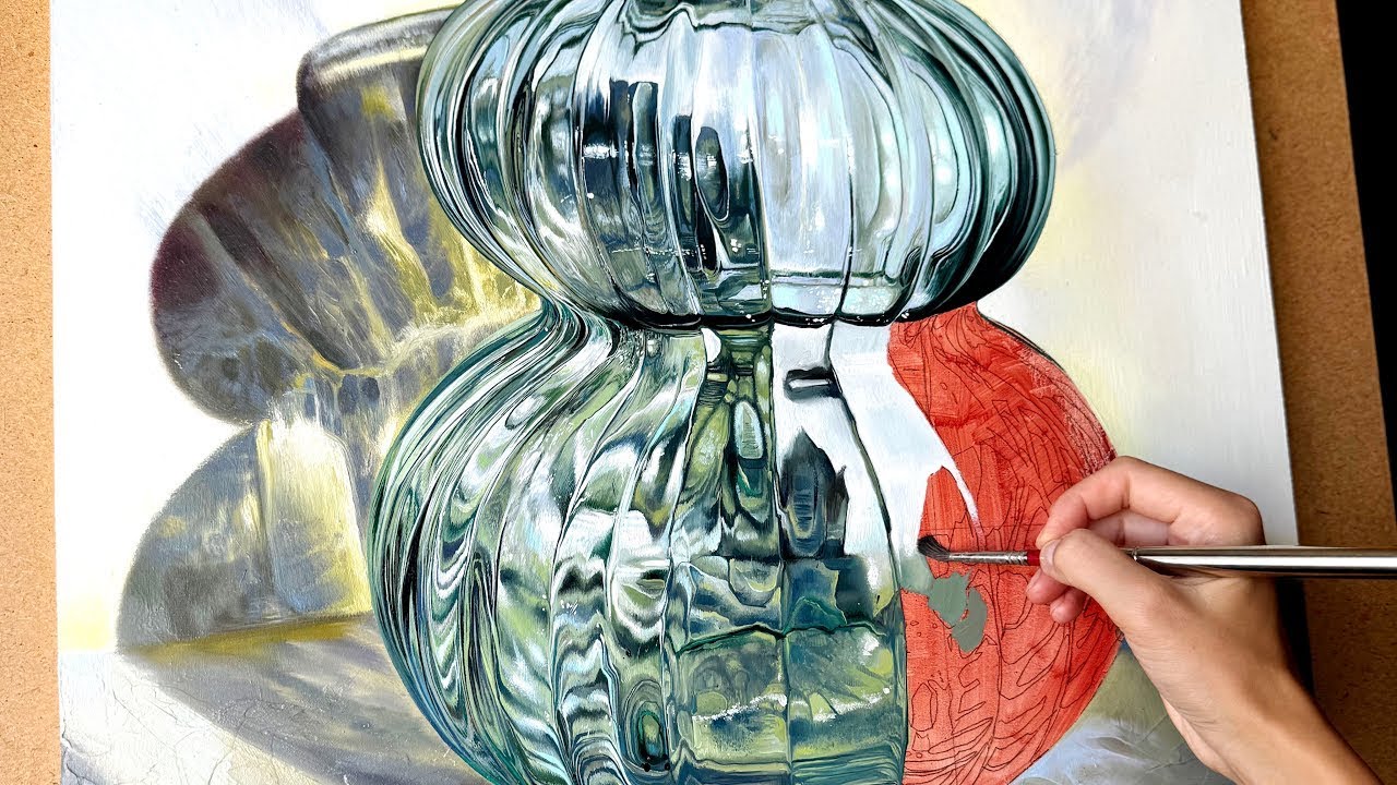 Oil Painting in process.. How I paint Glass. Still life Painting ...