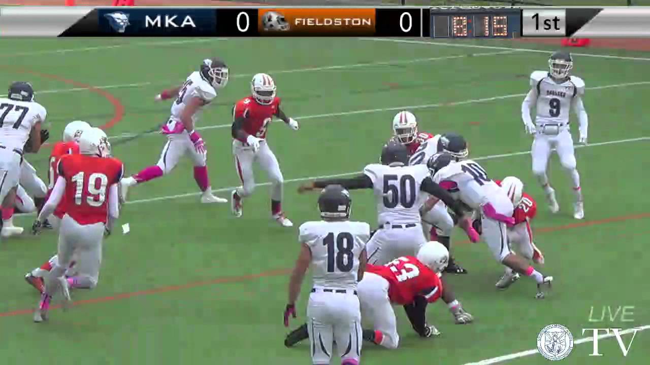 MKA at Fieldston - Varsity Football 10/3/2015 1st half - YouTube