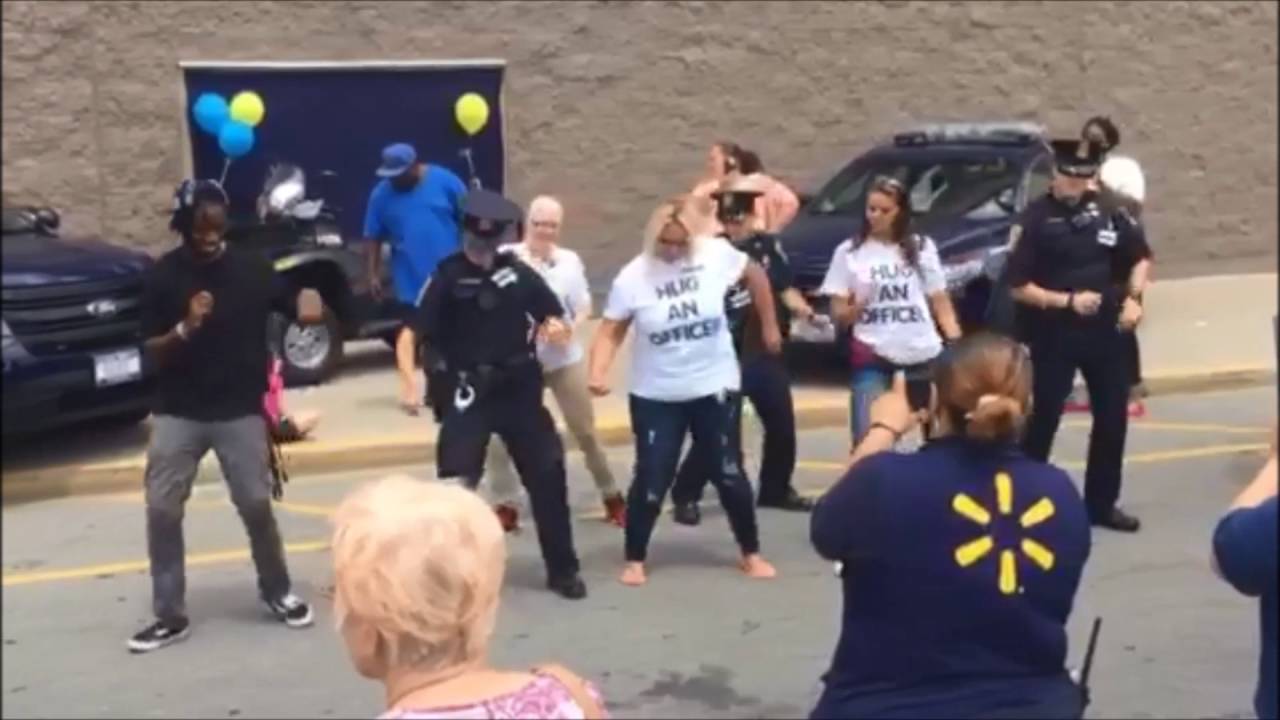 Police dance to Cupid Shuffle at Walmart in Upstate NY - YouTube