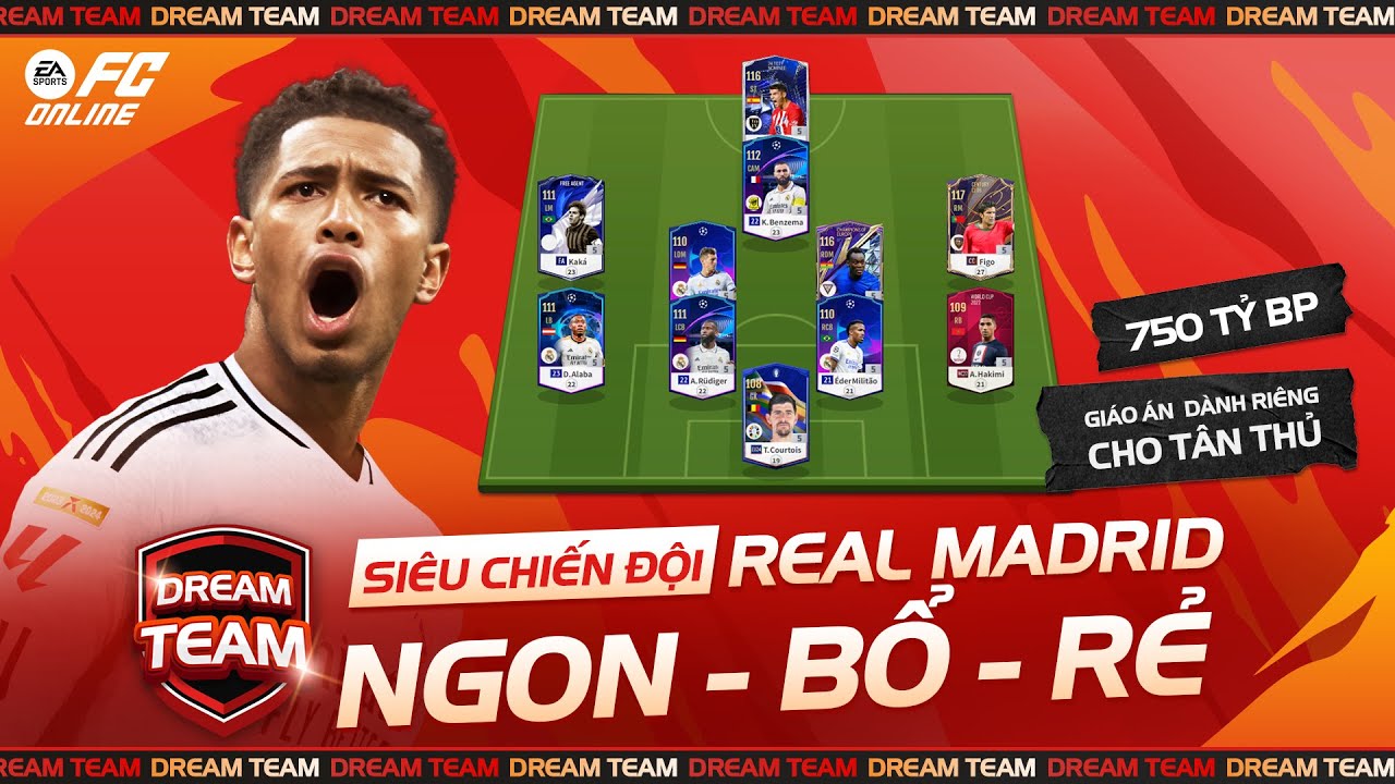 Dream Team #16: SIÊU ĐỘI HÌNH REAL MADRID NGON-BỔ-RẺ 750 TỶ BP CHO TÂN ...