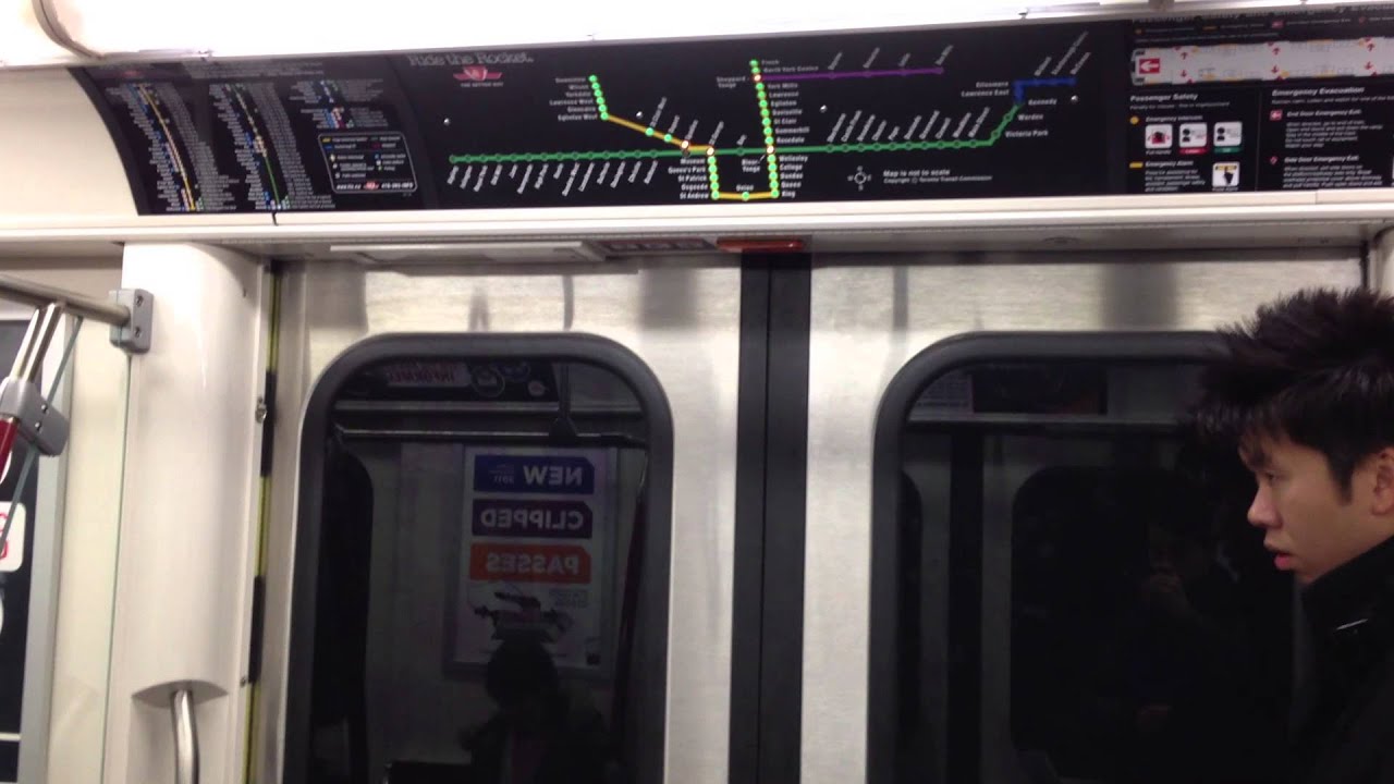 New TTC Subway Train from North York Centre Station to Finch Station ...