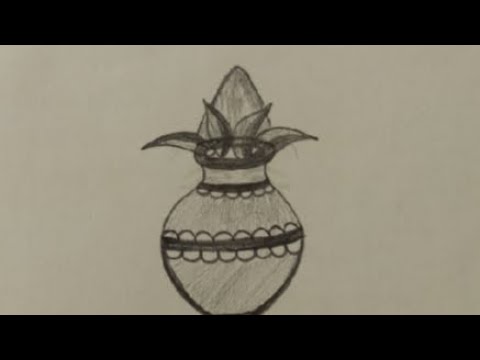How To Draw Very Easy Kalash Drawing video ||Abhisoni Drawing video ...