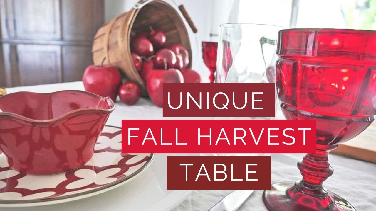 Unique Fall Apple Harvest Tablescape ~ Autumn Table Setting ~ Fall ...