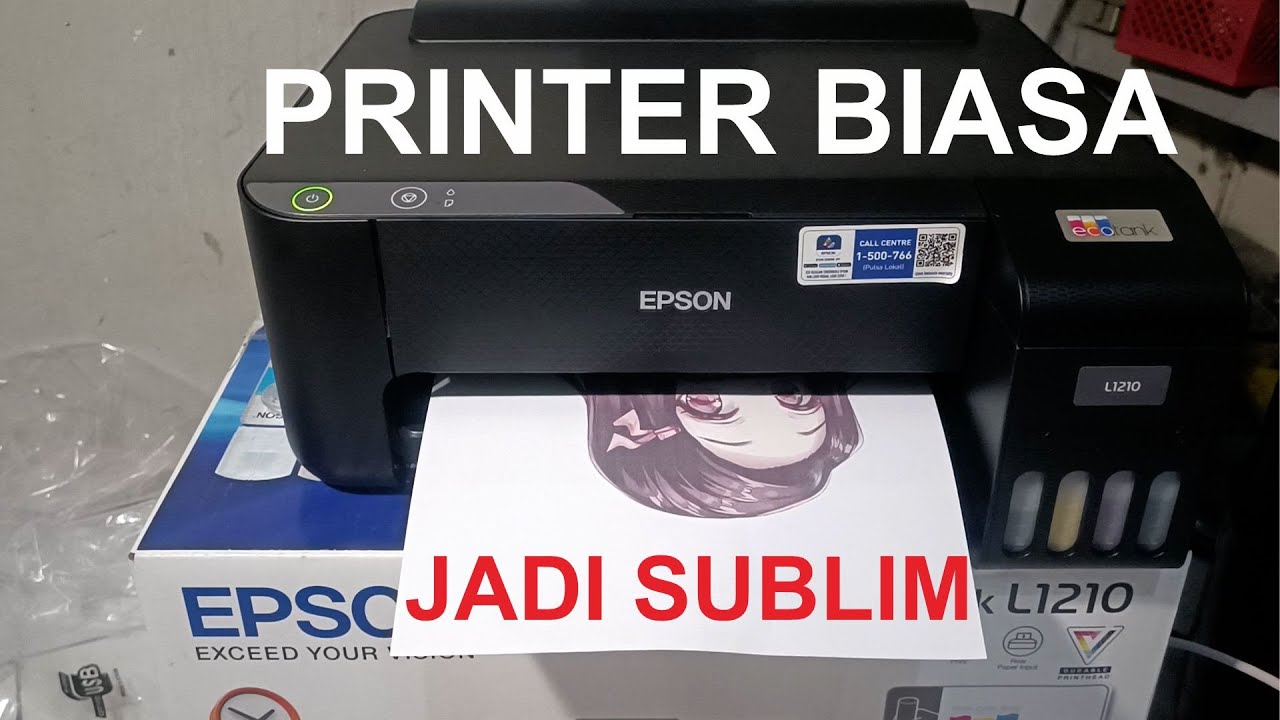Nyobain Merubah Printer Biasa Jadi Printer Sublim Epson L1210 - YouTube