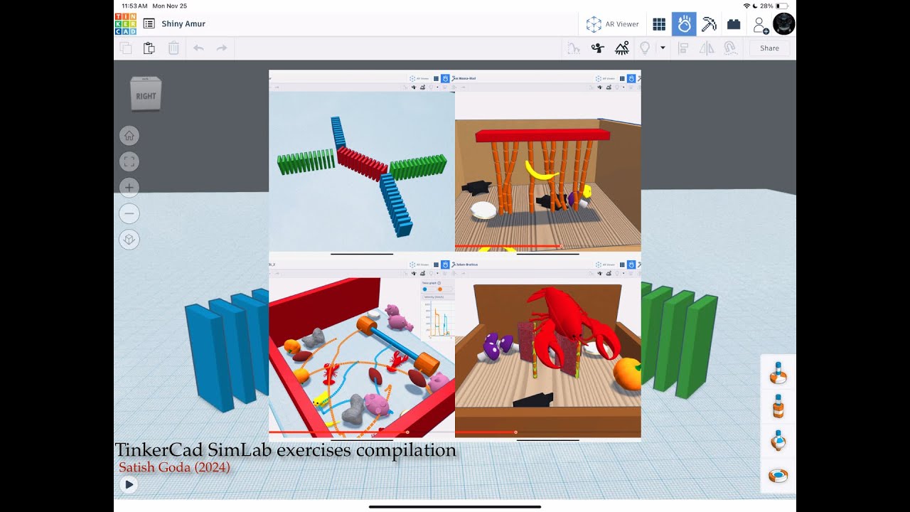 Physics Blog: TinkerCad SimLab exercises compilation - YouTube