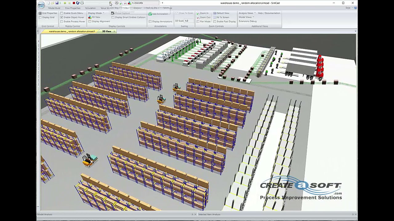Warehouse Simulation Powered by Simcad Pro Simulation software - YouTube