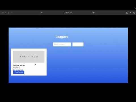 Sports League Management System | Full Prototype Demo - YouTube