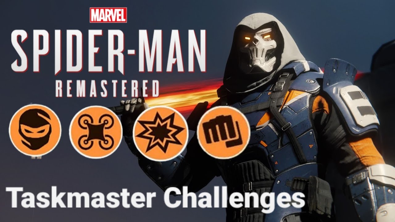 Marvel's Spider-Man Remastered - All Taskmaster Challenges (Ultimate ...