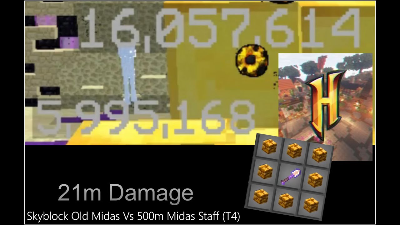 Hypixel🌌 Skyblock 🥄Old Midas Vs 🧹 500m Midas Staff (T4) - YouTube