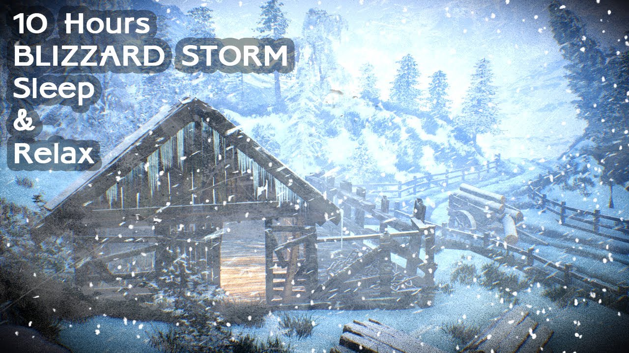 Blizzard storm sounds for sleeping - Nature therapy | Relaxing sleep ...