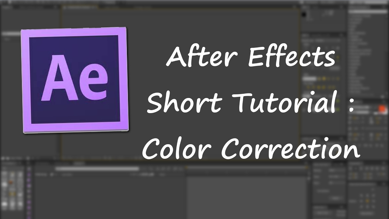 After Effects Short Tutorial : The Basics - YouTube