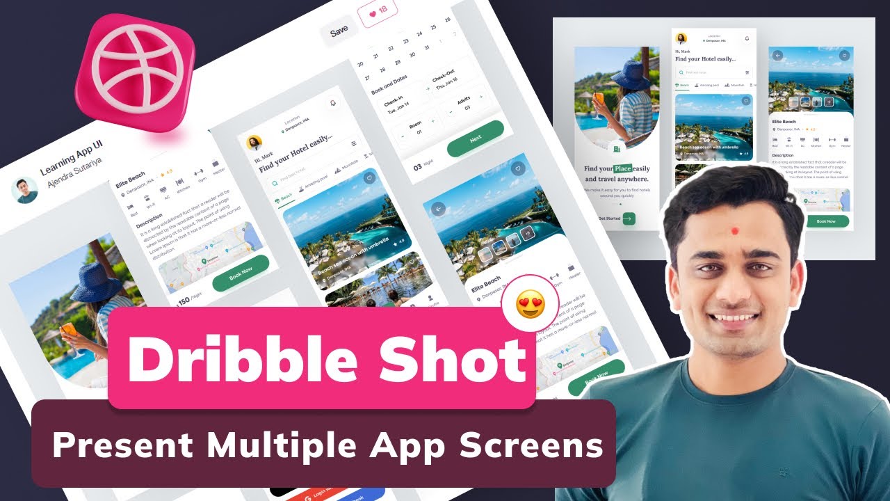 How to design beautiful Dribble shot present using Figma - YouTube