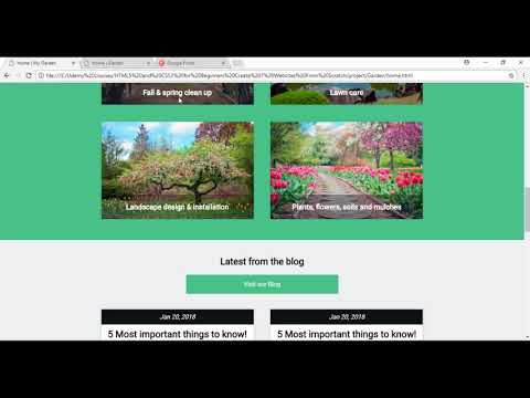 CSS code for the header ( Home page - Create a website from scratch - My Garden - Part 4 )